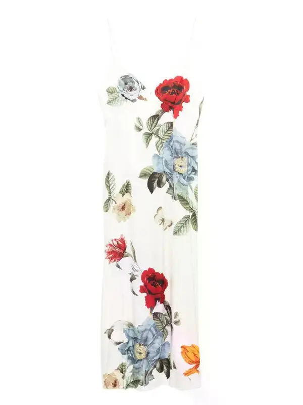 Alice + Olivia Floral-print Slip Day Dress - White