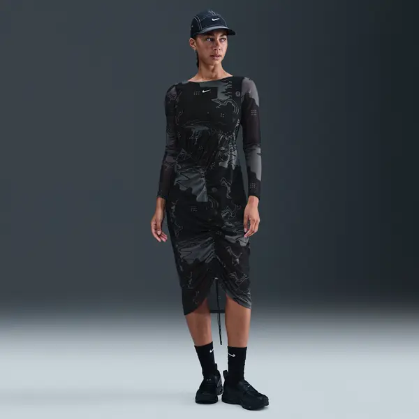 Nike X Serena Williams Design Crew Mesh Midi Dress - Grey