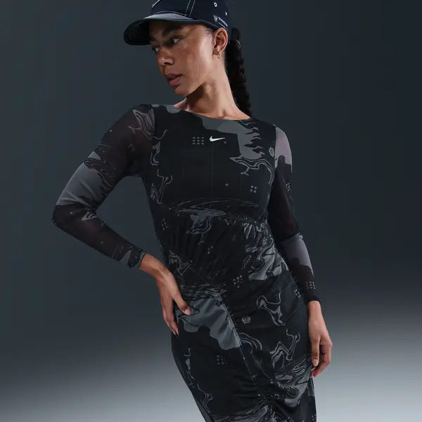bodycon dress with air forces ruched Backless Bodycon mini dress in red - XS main image 1