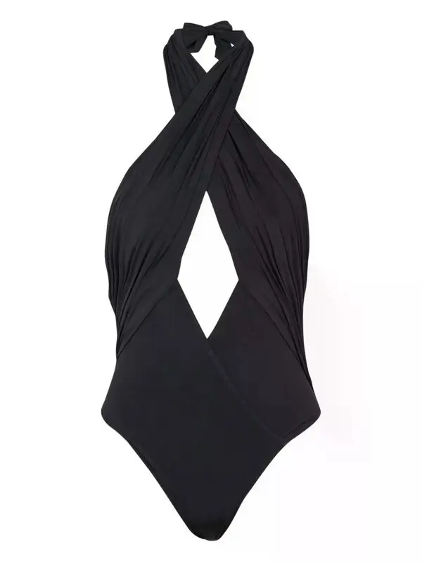 Balmain Halterneck Swimsuit - Black