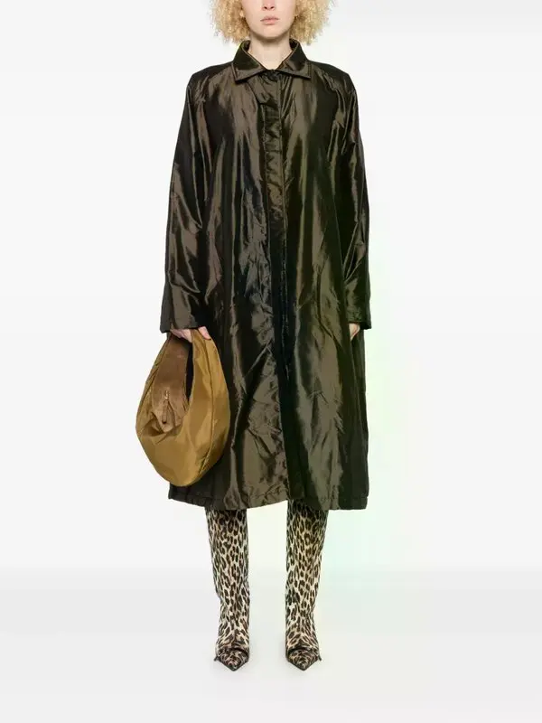 CHRISTIAN PEAU Buttoned Silk Coat