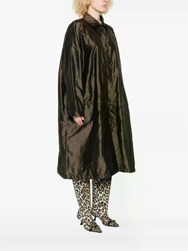 CHRISTIAN PEAU Buttoned Silk Coat