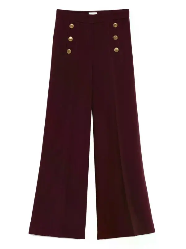Seductive Bridget Button-detailed Wide-leg Trousers