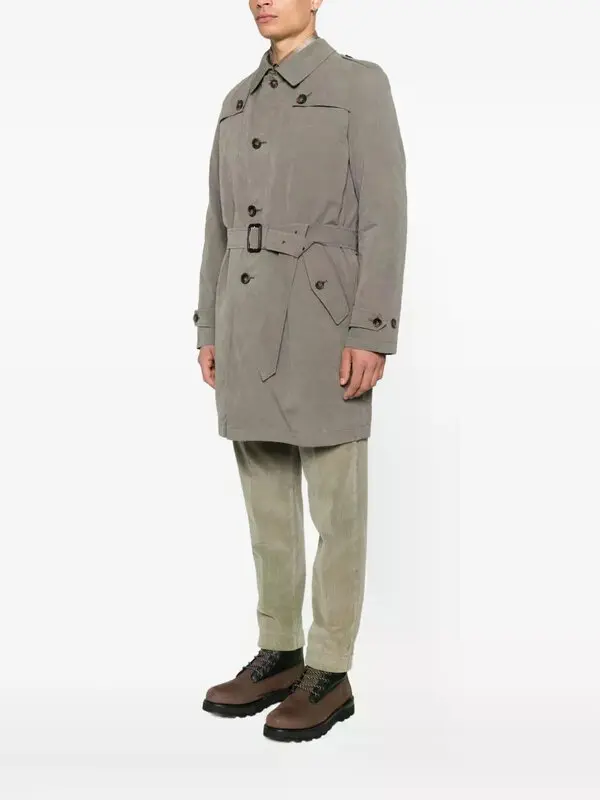 L'IMPERMEABILE Gilberto Belted Trench Coat - Grey