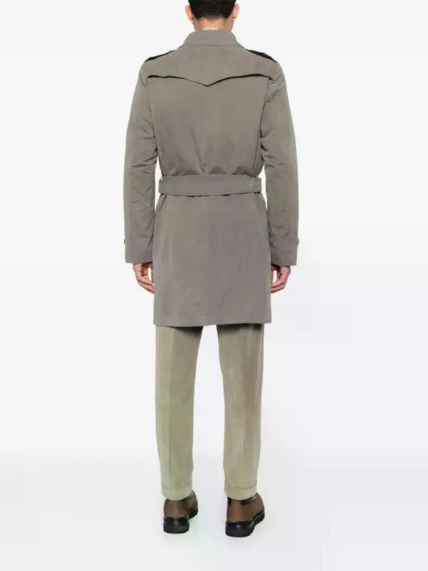 L'IMPERMEABILE Gilberto Belted Trench Coat - Grey