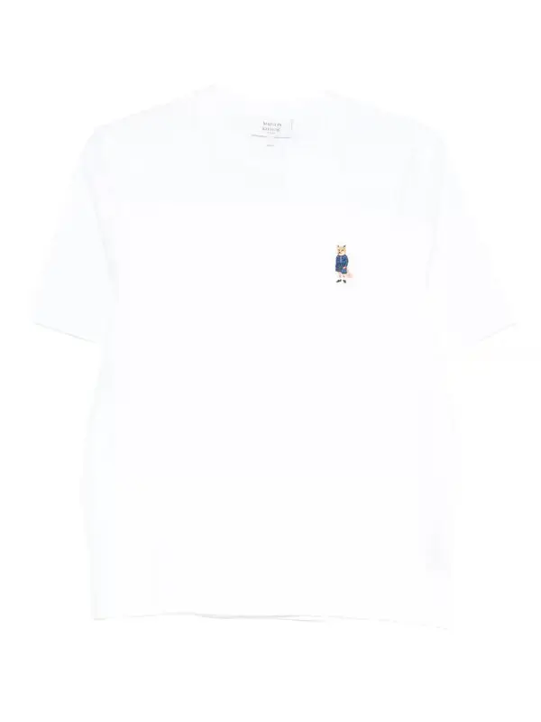 Maison Kitsuné Dressed Fox Embroidered T-shirt - White