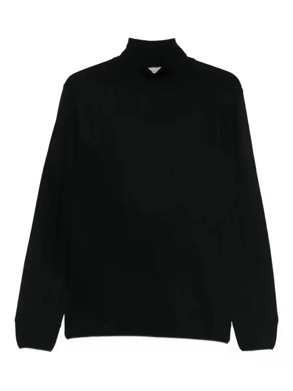 Canali Long-sleeved Wool Sweater - Black