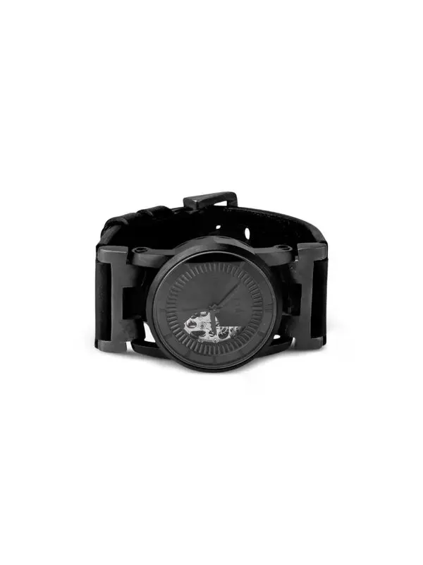 PARTS OF FOUR 41.3mm Watch With Leather Strap - Black