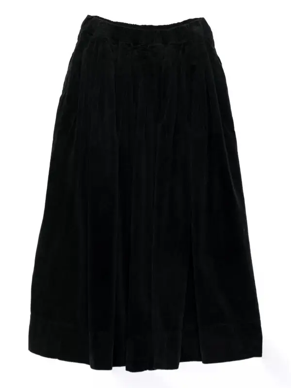 RICORRROBE Pleated Velvet A-line Skirt