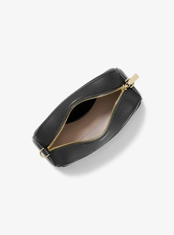 Michael Kors Jet Set Small Leather Camera Crossbody Bag - Black