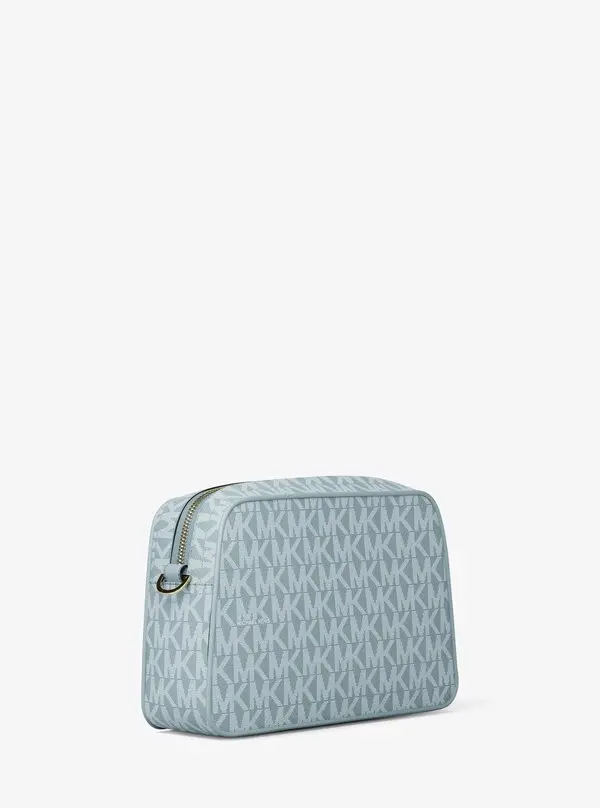 Michael Kors Jet Set Small Signature Logo Camera Crossbody Bag - Blue