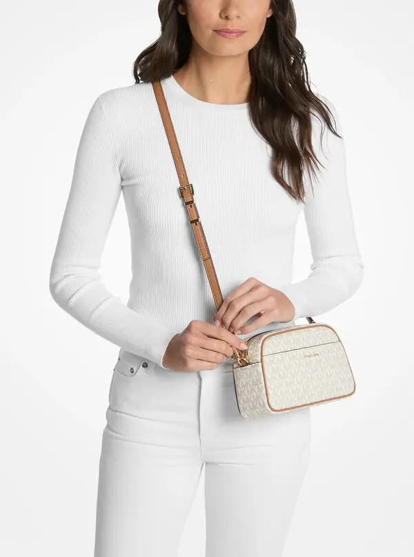 Michael Kors Jet Set Small Camera Crossbody Bag - Natural