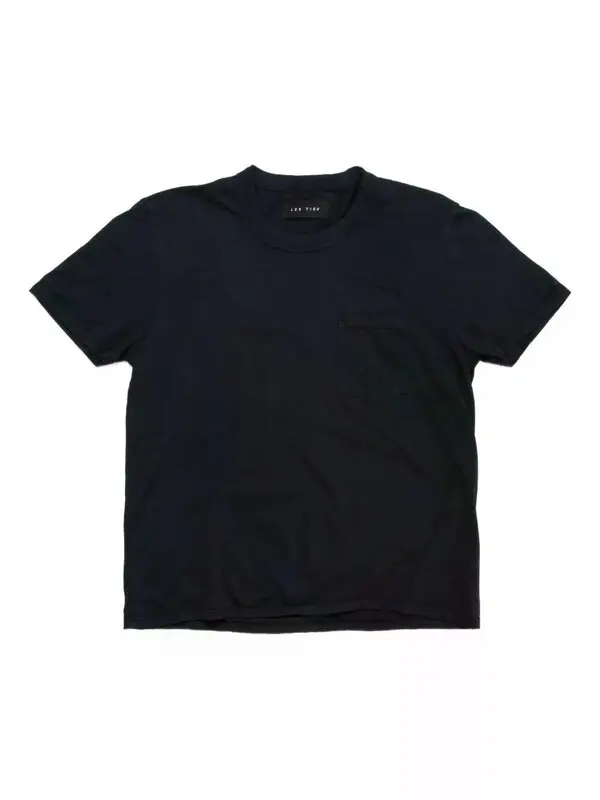 LES TIEN Chest-pocket Cotton T-shirt - Black