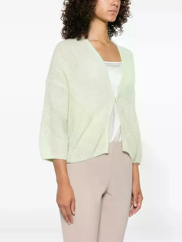 Hemisphere Open-knit Cropped Cardigan