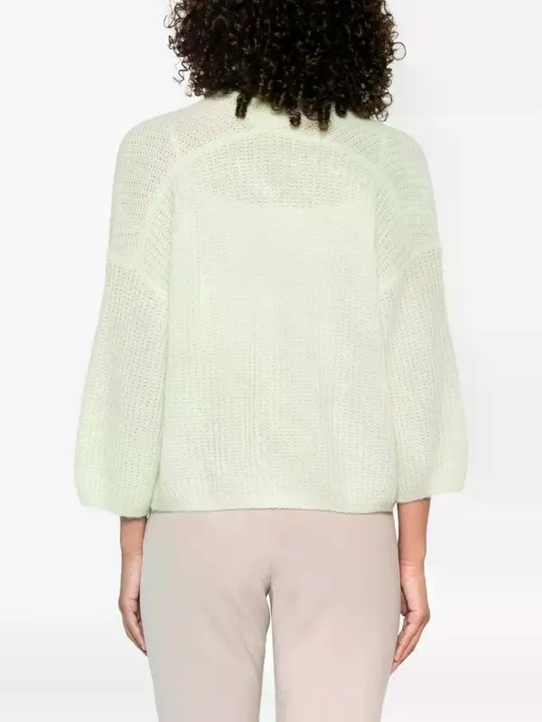 Hemisphere Open-knit Cropped Cardigan