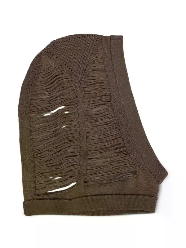 Rick Owens Cut-out Knit Hat - Brown