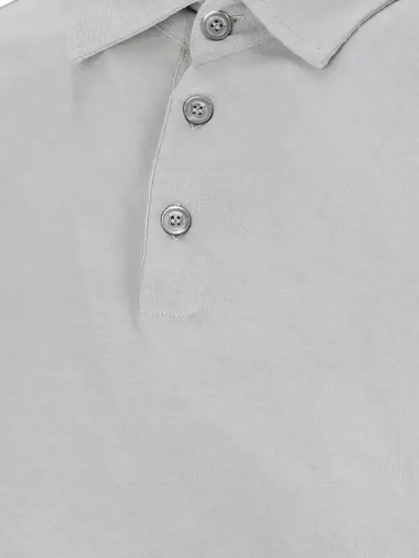 ZANONE Short-sleeve Cotton Polo Shirt - Grey