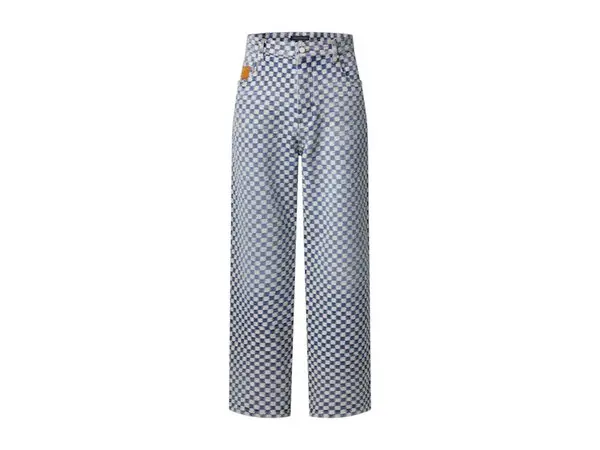 LOUIS VUITTON X Nigo Damier Wide-leg Jeans