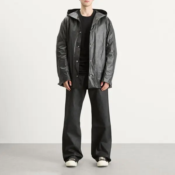 Rick Owens Coated Poplin Cropped Mac