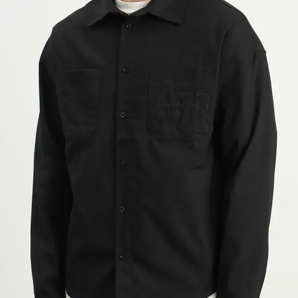 ANNIE HOOD College Linen Shirt - Black