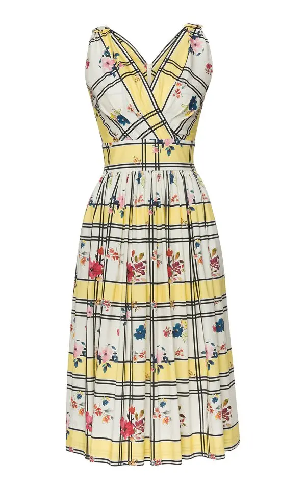 Lena Hoschek Caterina Printed Stretch-cotton Midi Dress - Multi