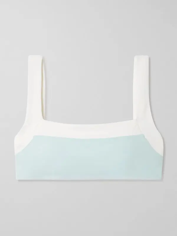 Marysia Bianco Two-tone Bikini Top - Blue