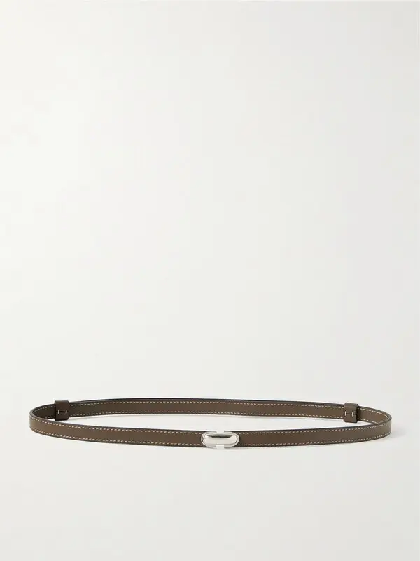 Savette Symmetry Leather Belt - Brown