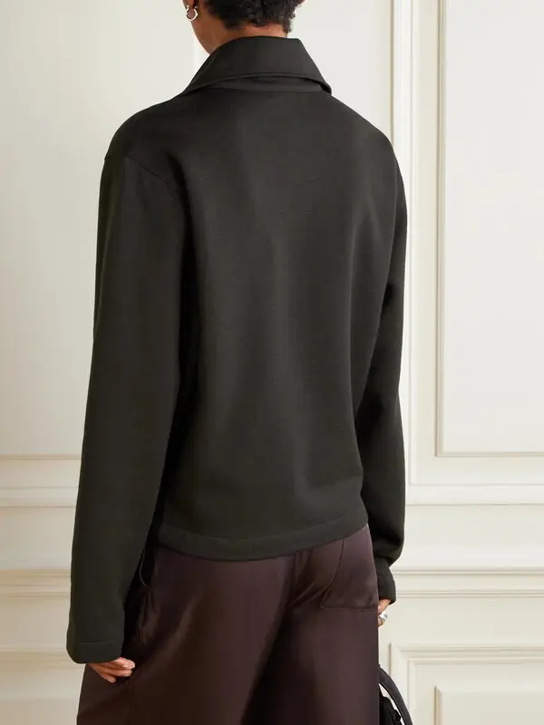 LEMAIRE Wool And Cotton-blend Zip-up Sweater
