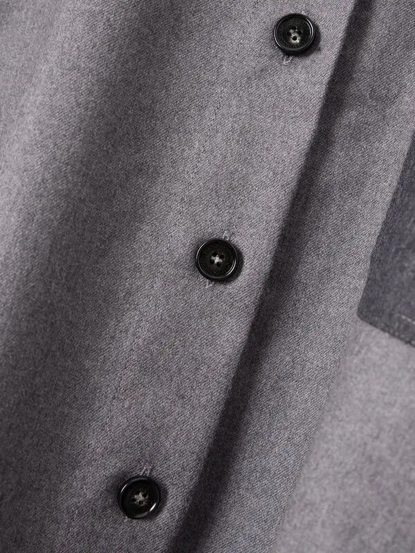 Stella McCartney Oversized Paneled Wool-twill Shirt