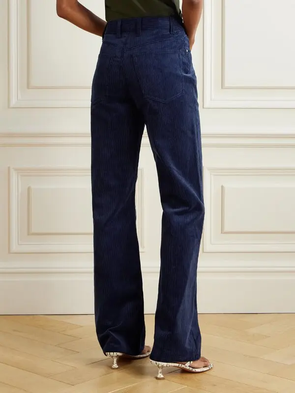 Rabanne Embellished Cotton-corduroy Slim-leg Pants