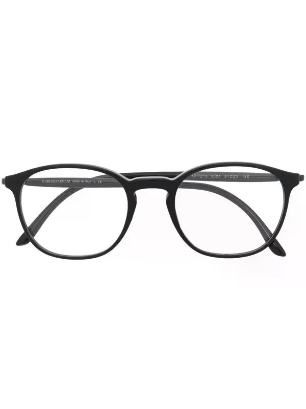 Giorgio Armani Round Frame Eyeglasses - Black