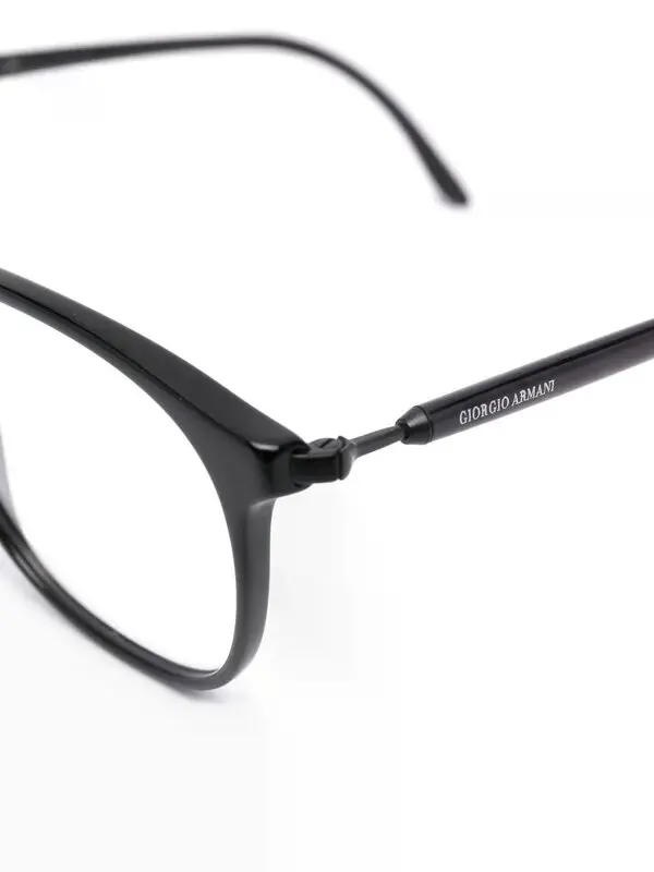 Giorgio Armani Round Frame Eyeglasses - Black