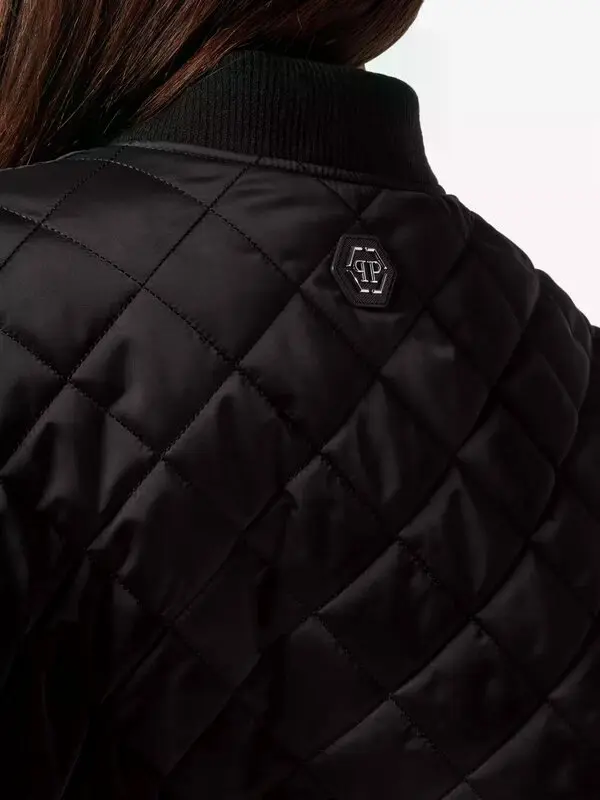 Philipp Plein Quilted Embroidered Bomber Jacket