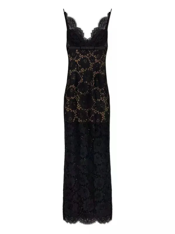 SELF-PORTRAIT Floral-lace Maxi Dress - Black