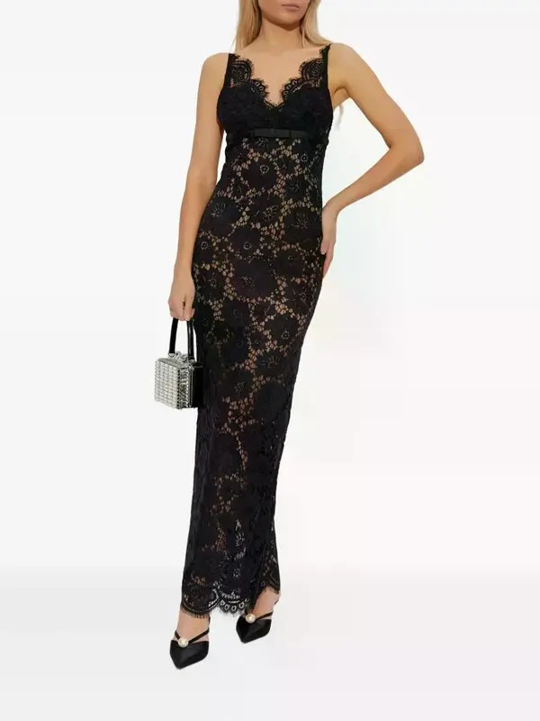 SELF-PORTRAIT Floral-lace Maxi Dress