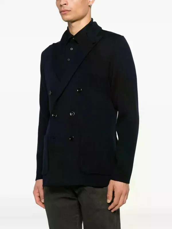 LARDINI Double-breasted Patch-pocket Jacket