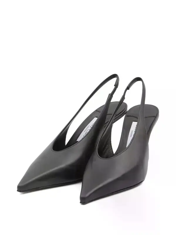 JIMMY CHOO Isa Leather Slingback Pumps - Black