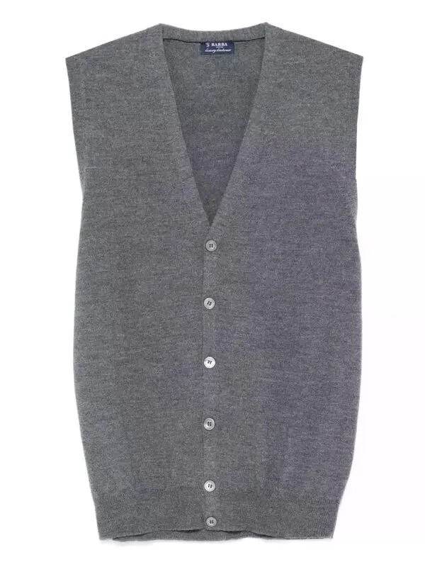 BARBA NAPOLI V-neck Buttoned Vest