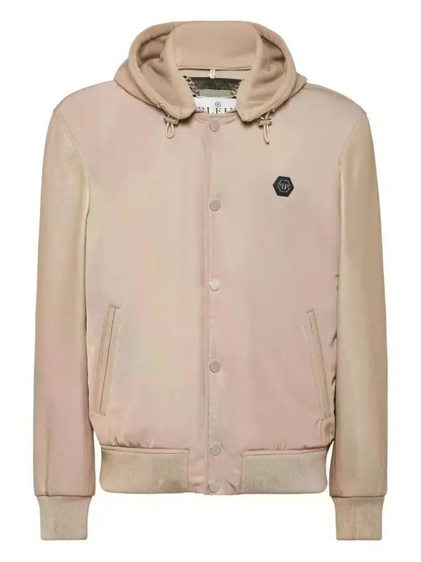 Philipp Plein Hooded Bomber Jacket - Neutrals