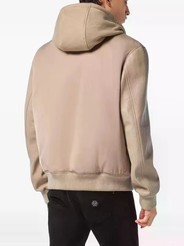 Philipp Plein Hooded Bomber Jacket - Neutrals