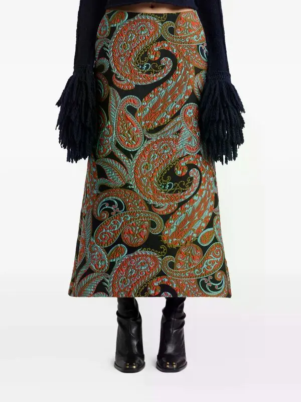 Etro Paisley Jacquard A-line Skirt