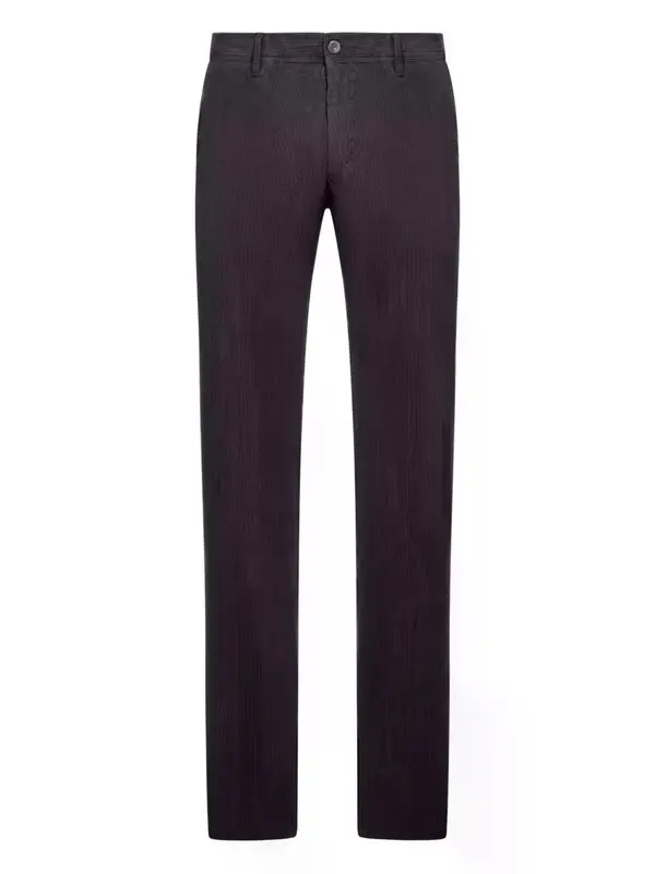 Incotex Pinstripe Cotton Regular Jeans - Grey