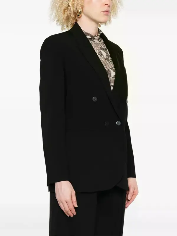 FORTE_FORTE Double-breasted Blazer - Black