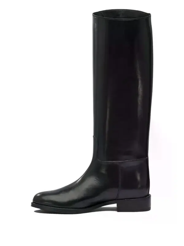 MARETTO Leather Riding Boots - Black