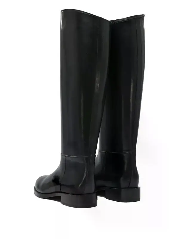 MARETTO Leather Riding Boots - Black
