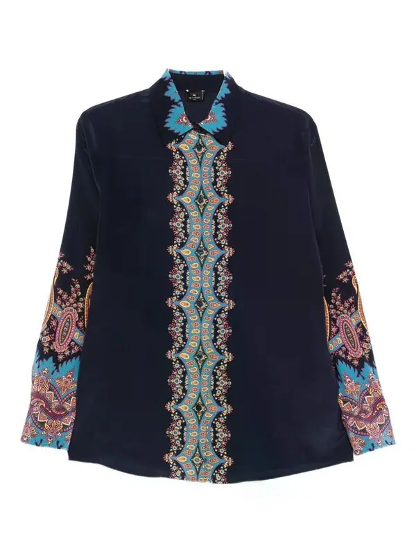 Etro Paisley Print Silk Shirt