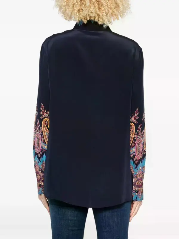 Etro Paisley Print Silk Shirt