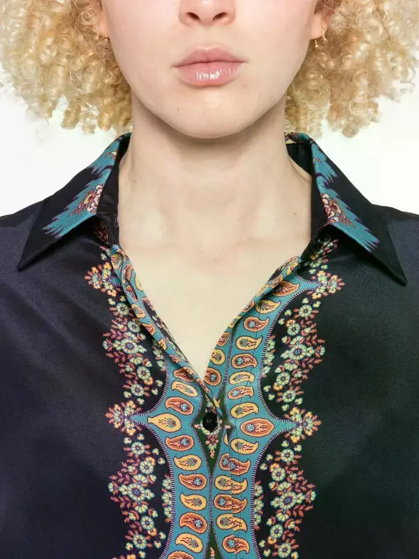 Etro Paisley Print Silk Shirt