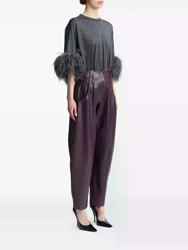 16Arlington Alcea Leather Trousers - Red