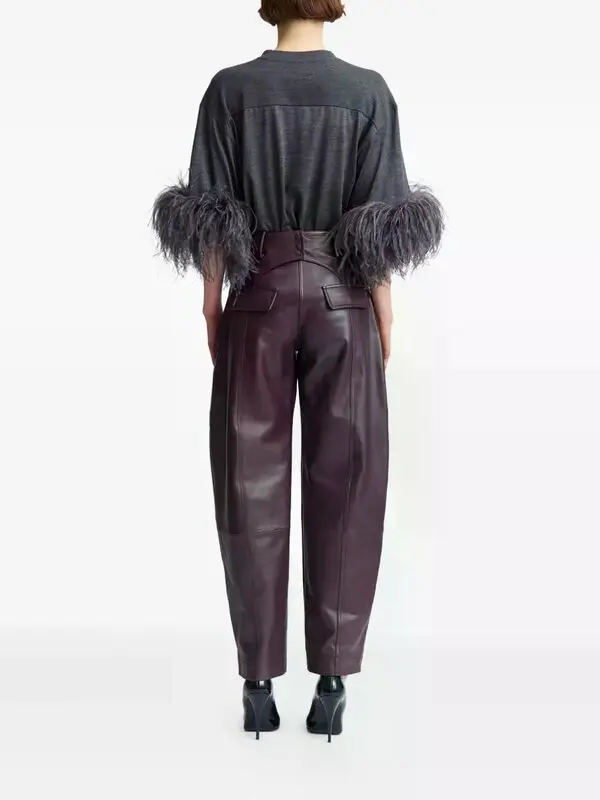 16Arlington Alcea Leather Trousers - Red
